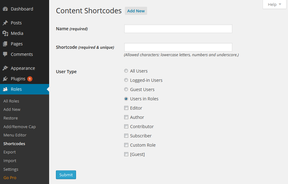 Content Restriction Shortcodes Wpfront